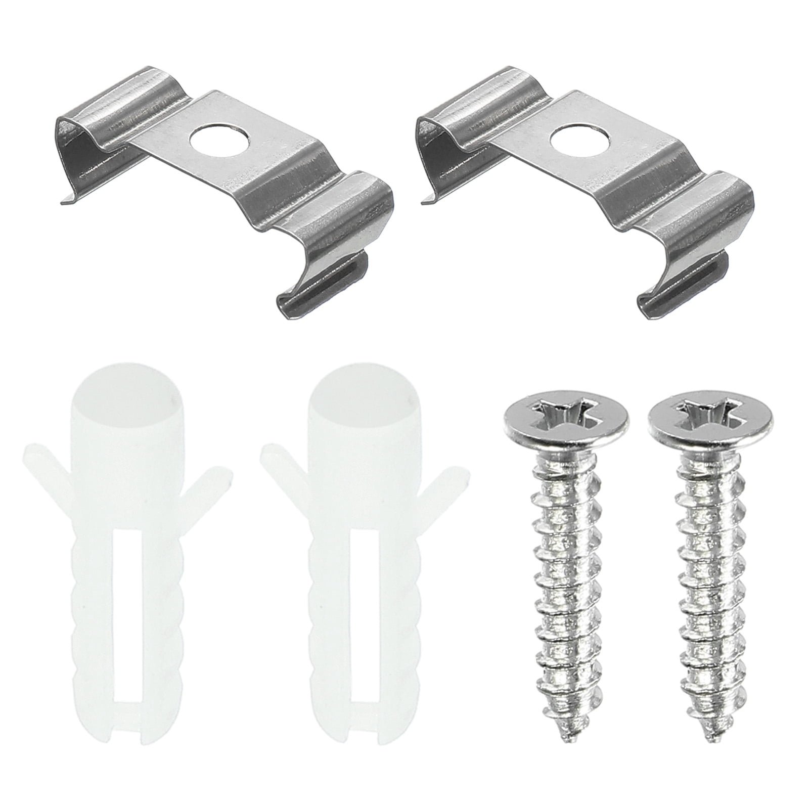 Uxcell Fluorescent Tube Light Fixture Lamp Bracket Holder T4 U Clip Kit ...