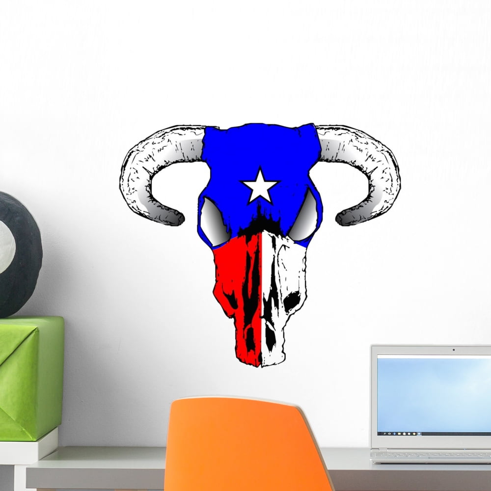 Texas Bull Wall Decal Mural by Wallmonkeys Vinyl Peel and Stick Graphic ...