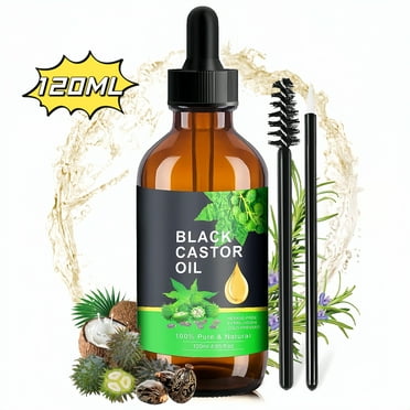 Castor Oil, Organic. 2 oz Dropper Bottle. Natural Hair Treatment Oil ...