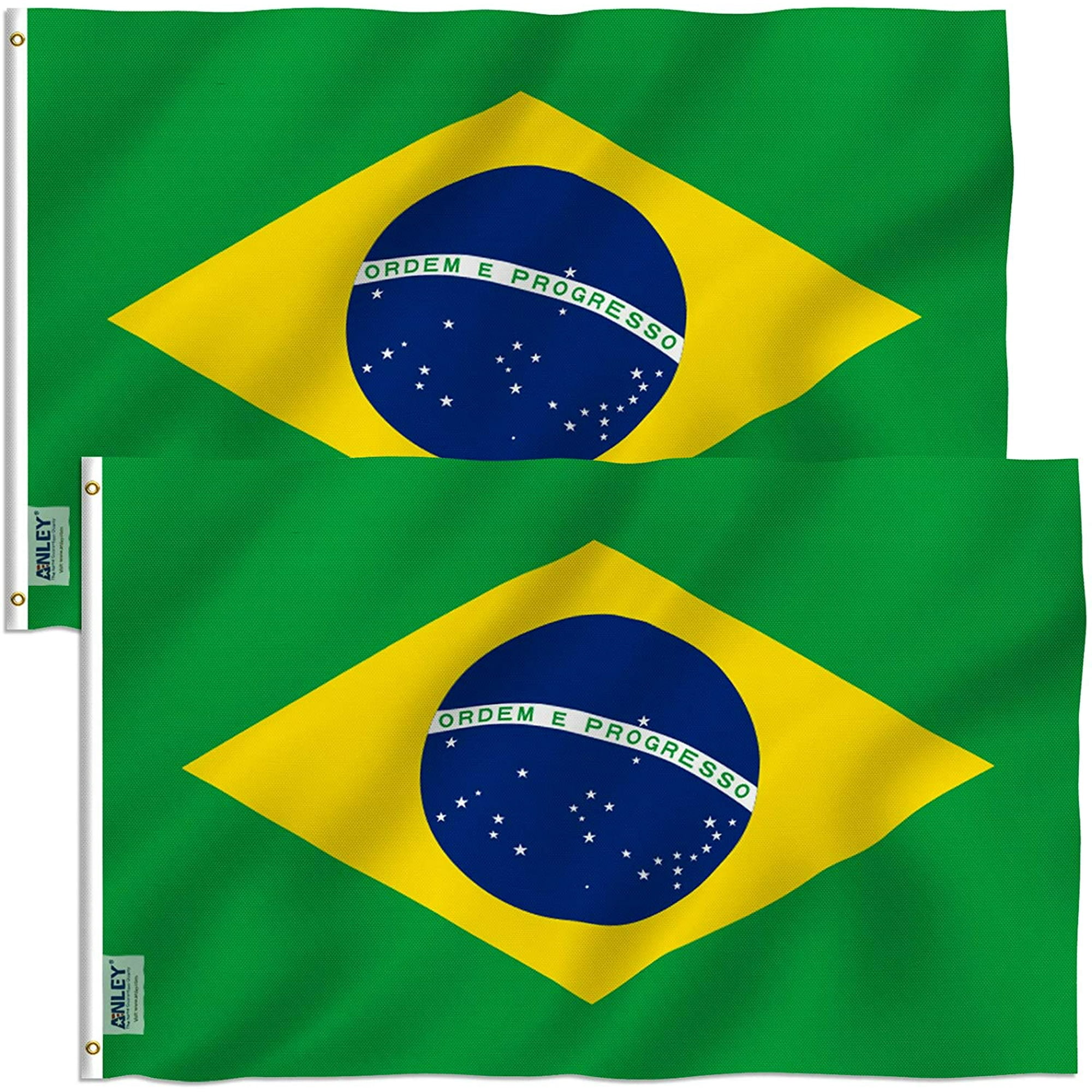 Click here for Anley Pack Of 2 Fly Breeze 3x5 Foot Brazil Flag -... prices