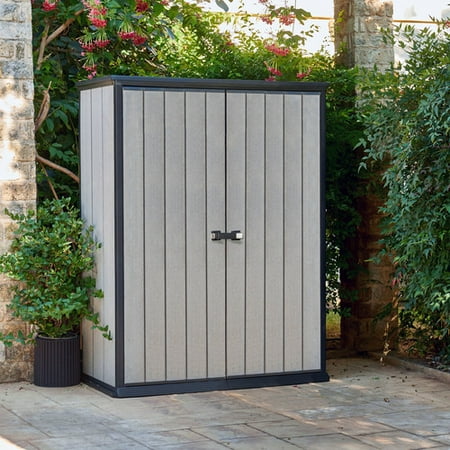 slanted roof image: Keter high store garden shed