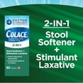 (2 pack) Colace 2-in-1 Stool Softener with Stimulant Laxative Tablets ...