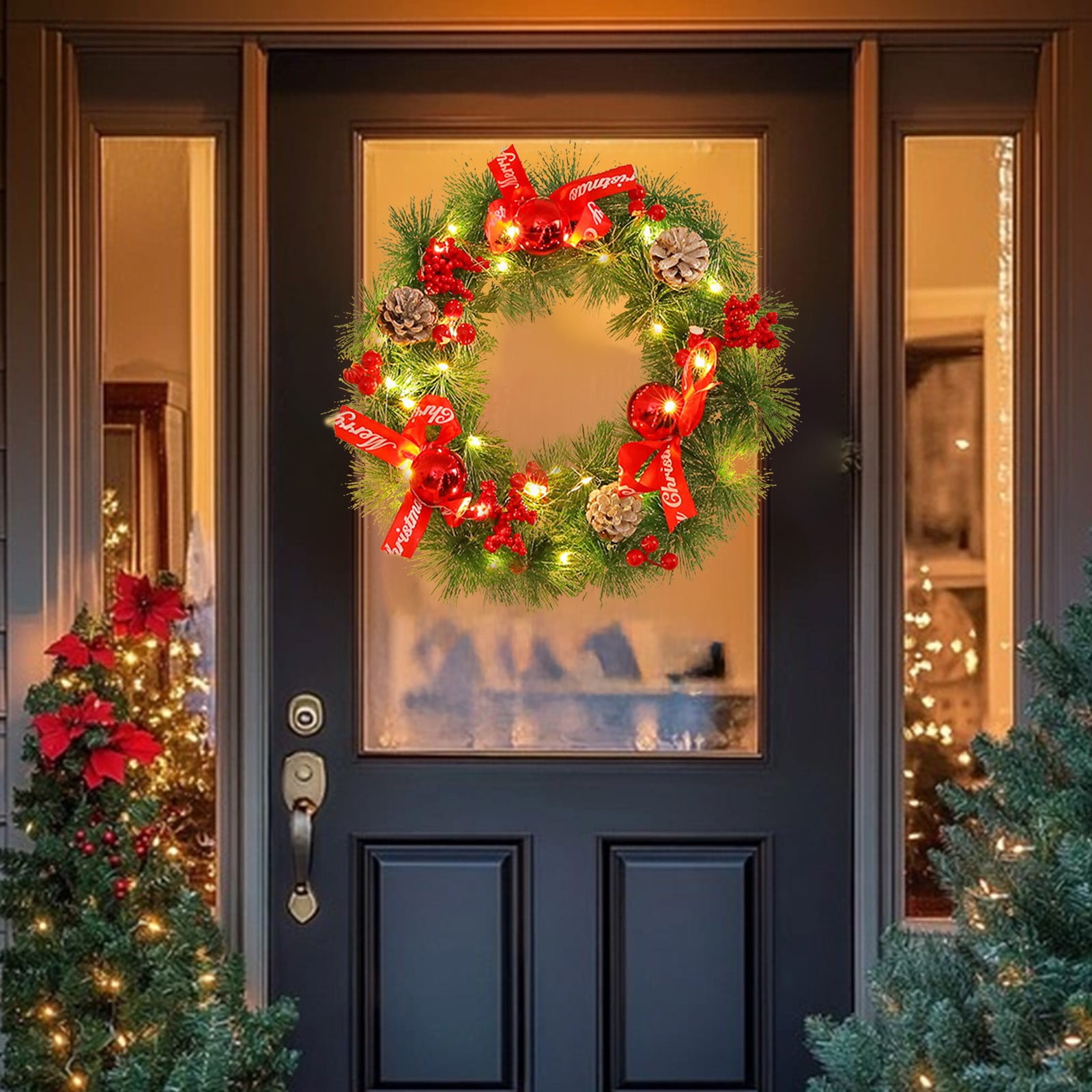 Click here for Violete Artificial Christmas Wreath For Front Door... prices