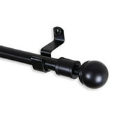 Serena 1.5" Side Curtain Rod 18 inch Long (Set of 2) - Black - Walmart.com