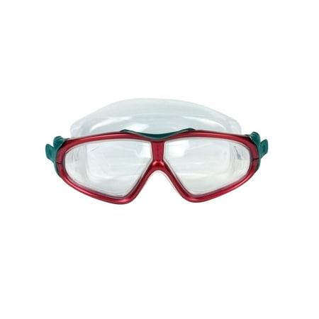 7" EZ Fit DLX Sport Red Goggles Swimming Pool Accessory for Adults and ...
