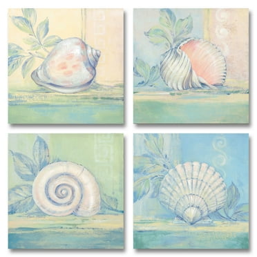 Coastal Blue and Teal Seashell Sand Dollar and Star Fish Adult Decor; 4 ...