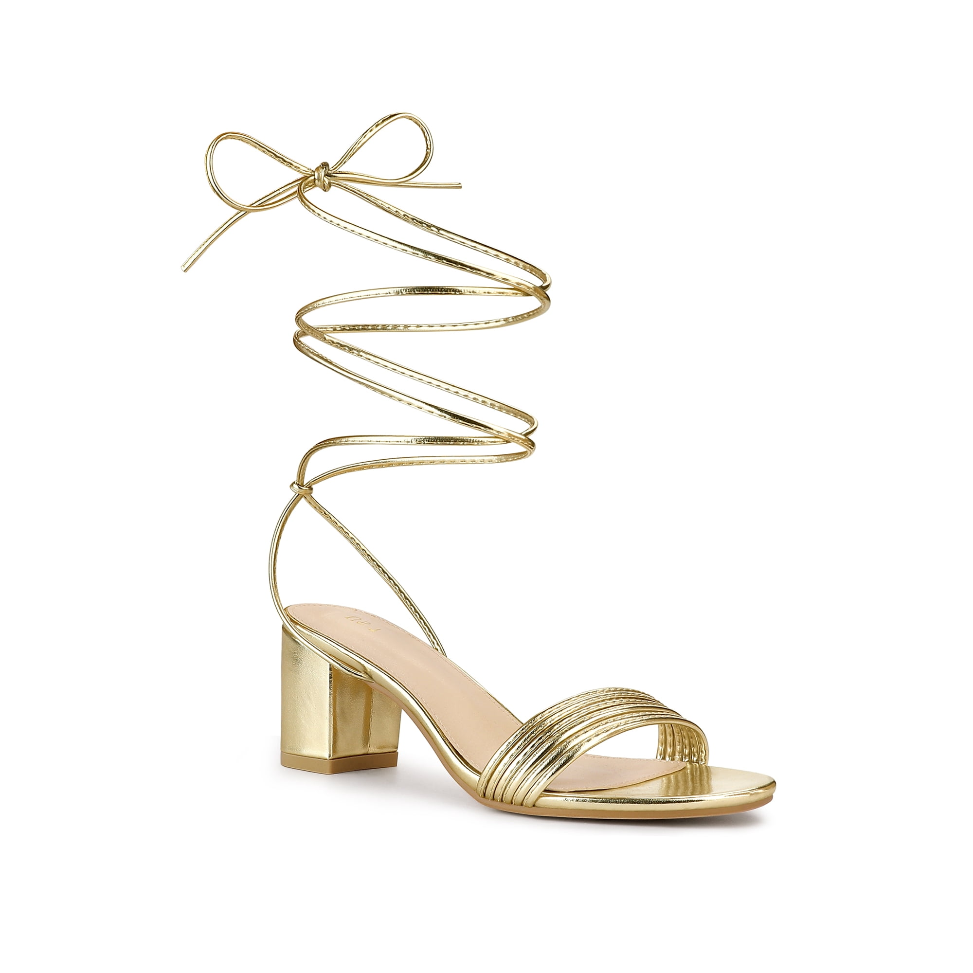 Click here for Blissful Step Womens Sparkle Strappy Lace Up Block... prices