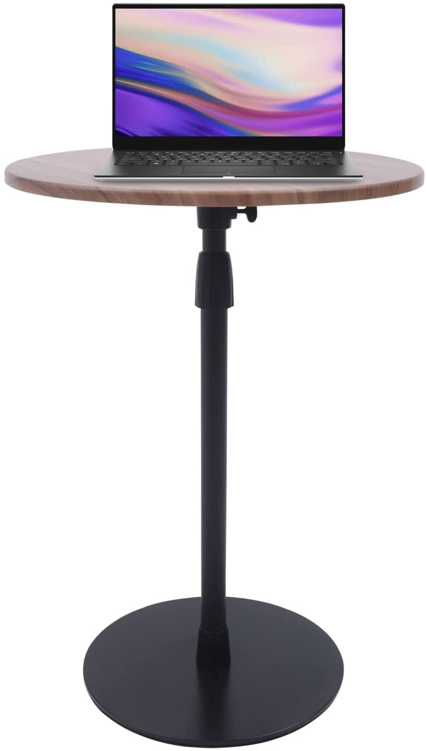 Fichiouy Height Adjustable Round Laptop Floor Computer Stand for Sofa ...