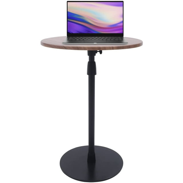 Fichiouy Height Adjustable Round Laptop Floor Computer Stand for Sofa ...