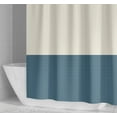 Mainstays Blue and Ivory Colorblock Printed Shower Curtain, 72” x 70 ...
