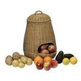 Kouboo Wicker Potato & Onion Basket Fruit & Vegetable Storage Basket ...