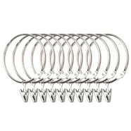 urbanest set of 40 metal curtain drapery clip rings 1 inch diameter ...