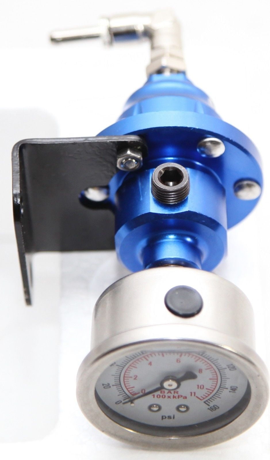Universal Fuel Pressure Regulator with Oil Gauge Type-S Adjustable BLUE ...