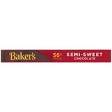 Baker's Semi-Sweet Chocolate Premium Baking Bar with 56% Cacao, 4 oz ...