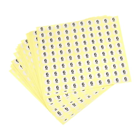 6 Number Stickers Number Label Self Adhesive Marked Sticker 13mm/0.5 ...