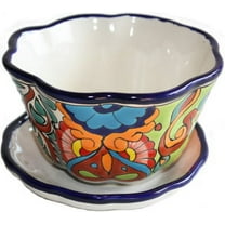 Small-Sized Ayumba Mexican Colors Talavera Ceramic Garden Pot - Walmart.com