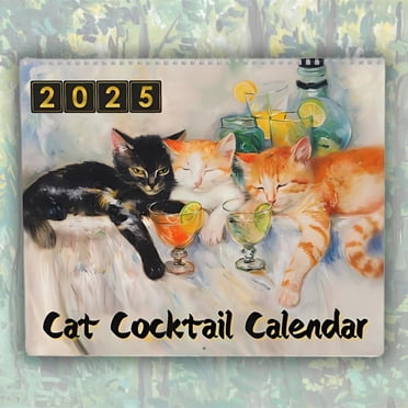 2025 Cat Calendar Cats Chillin' with Coffee| 12 Monthly Coffee Cats ...