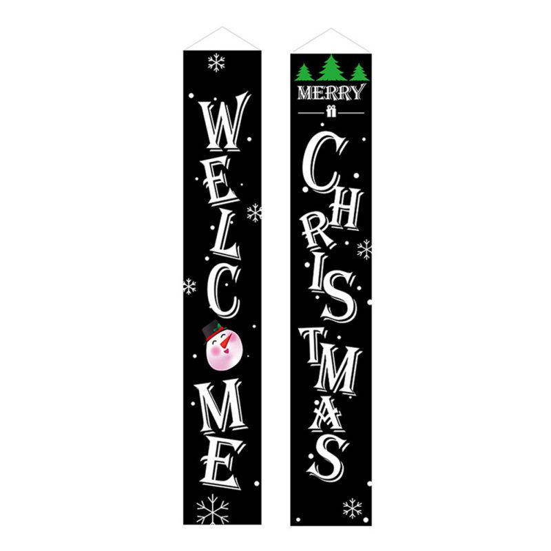Luxsea Merry Christmas Door Decoration Banners New Year Outdoor Indoor ...