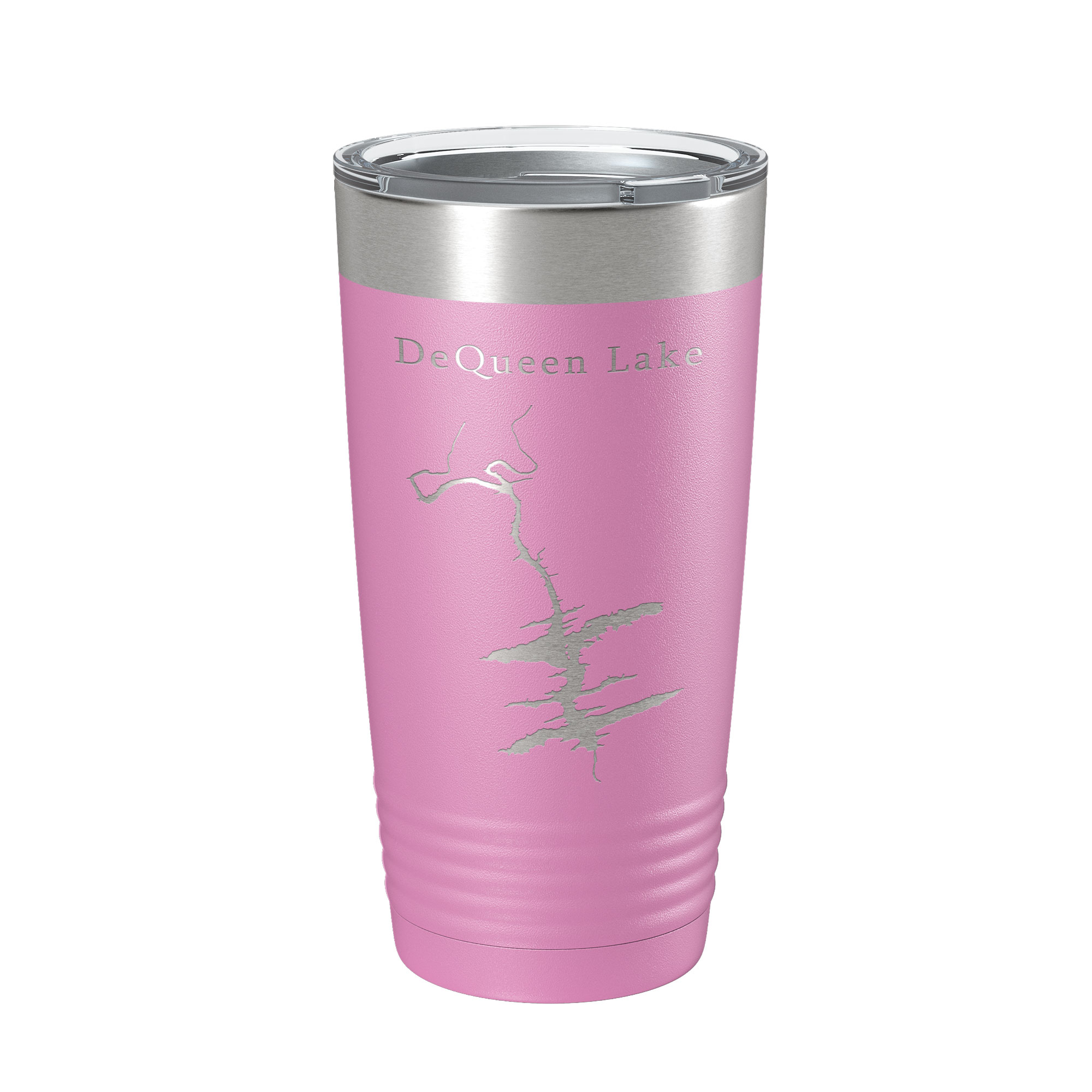 DeQueen Lake Map Tumbler Travel Mug Insulated Laser Engraved Coffee Cup ...