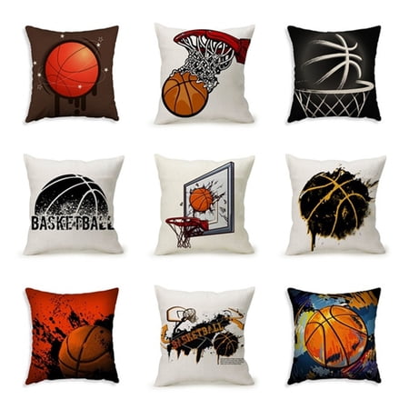 Koszal Basketball Theme Square Pillow Case Cushion Cover Sofa Bed Car ...