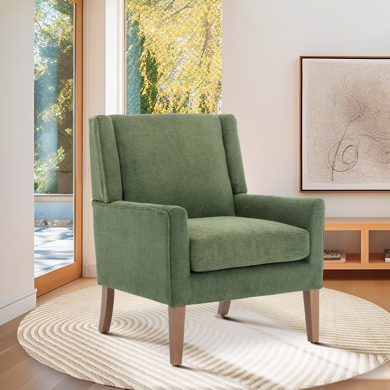 Click here for Malol Modern Accent Chair  Wingback Upholstered Fa... prices