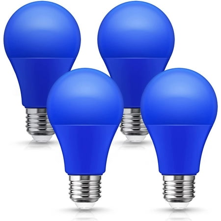 lue Light ulb [ 4 Pack ], A19 60W D lue Light ulb Outdoor Equivalent 9W ...