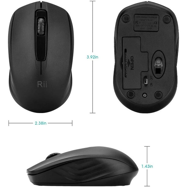 Rii Wireless Mouse 1000 DPI Rii para PC Laptop Windows Office | Walmart ...