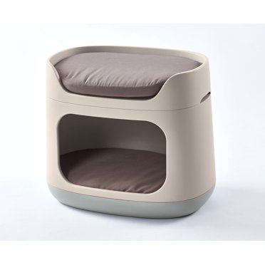 Keter by Curver Knit Cozy Resin Plastic Pet Bed, Cat Bed & Dog Bed with ...