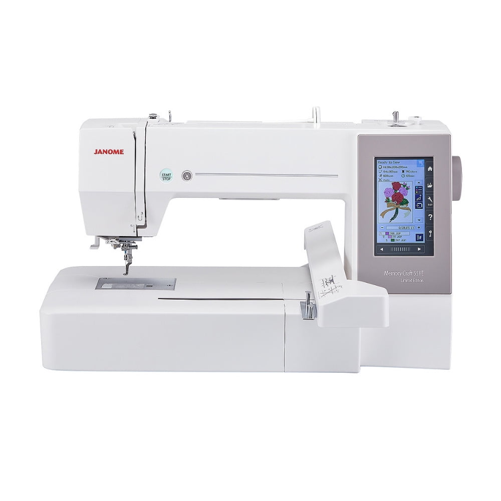 Pre-Owned Janome Memory Craft 550E Limited Edition 14x7.9 Inch ...