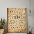 Ashtanga Yoga Pose Chart Canvas Print Vintage Gym Exercise Poster Wall ...