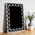 Black Canvas Wall Art for Living Room, Geometric Morocco Printed Border ...