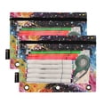 2 Pcs 3 Ring Binder Pouches, Foldable File Folders with Clear PVC ...