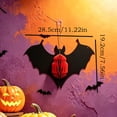 AZXY Halloween Foldable Honeycomb Bat Hanging Ornament, Black Red Paper ...
