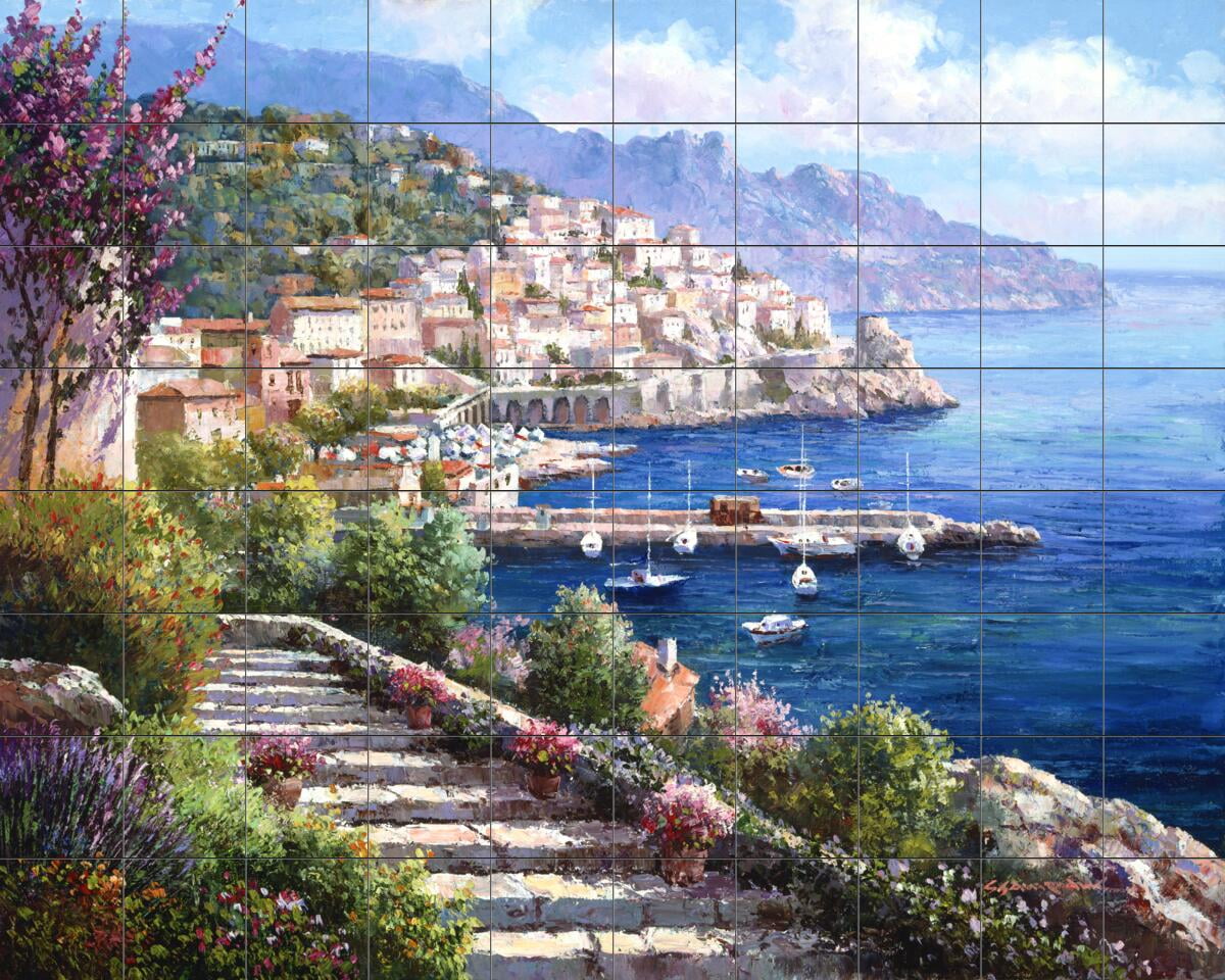 Tile Mural Kitchen Backsplash - Amalfi Coast - by Sam Park/Soho ...