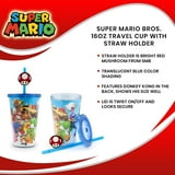 Super Mario Bros. Character 16oz Acrylic Travel Cup with Unique 1-Up ...