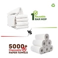 Bar Mop Towels 60 Pack - 14x17 White Cleaning Rags - Absorbent Cotton ...