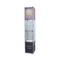 H-E 81.1" Square Portable Aluminum Spiral Tower Display Case with ...