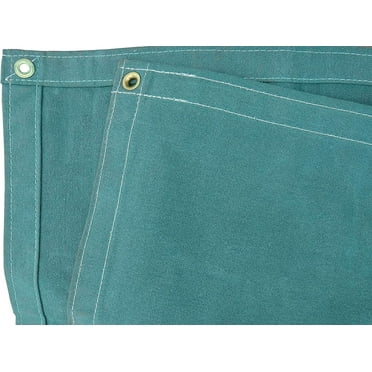 Heavy Duty 12' x 14' White Canvas Tarp - Water/Mildew Resistant, Triple Thick Hems, Grommets ...