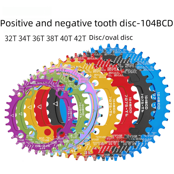 Disco de bicicleta de montaña de placa única con dientes positivos y ...