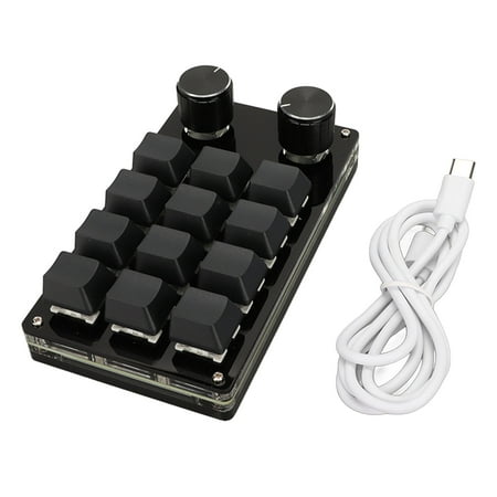 Mini Keypad, Blue Switch Programmable Gaming Keypad Wired Connection 12 ...