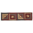 VHC Brands Millsboro 13x36 Cotton Quilted Runner, Log Cabin Block ...