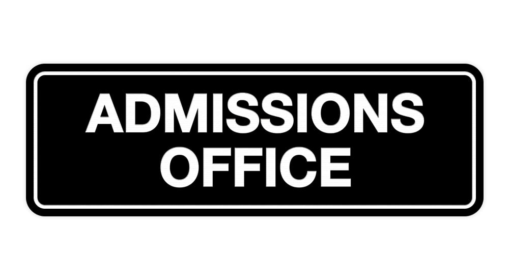 Standard Admissions Office Sign (Black) - Large - Walmart.com