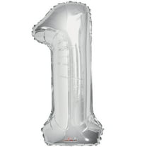 Giant Silver Number 1 Foil Balloon 34" - Walmart.com