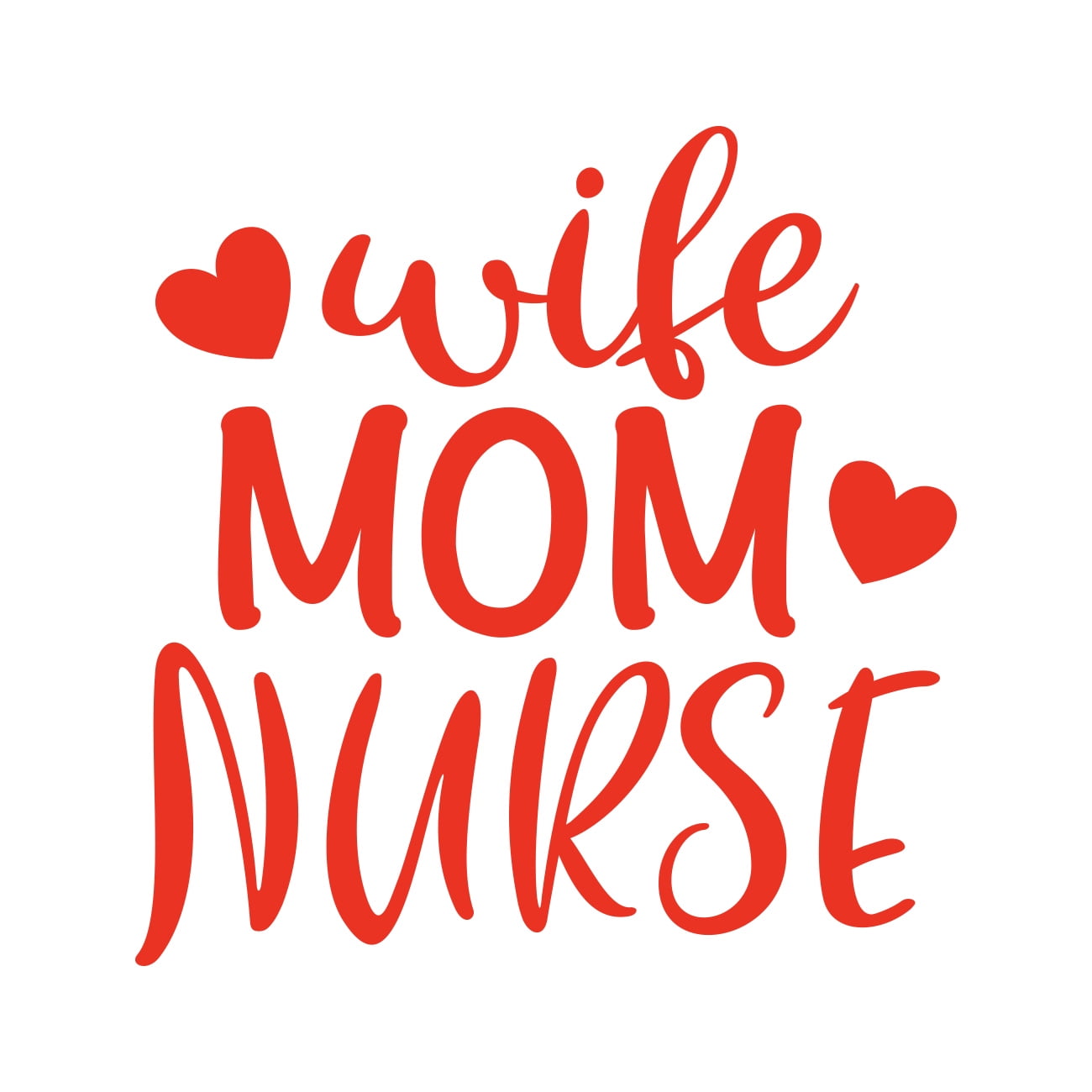 Wife Mom Nurse Sticker Decal Die Cut - Self Adhesive Vinyl ...