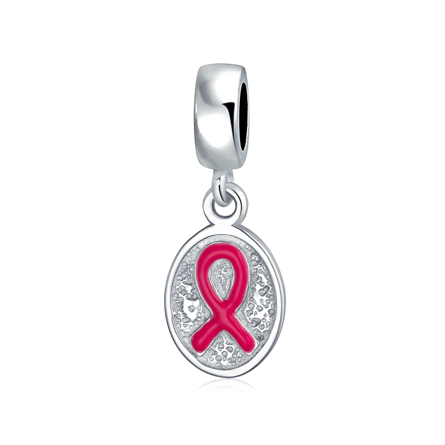 Bling Jewelry - Pink Ribbon Breast Cancer Survivor Hope Oval Dangle ...