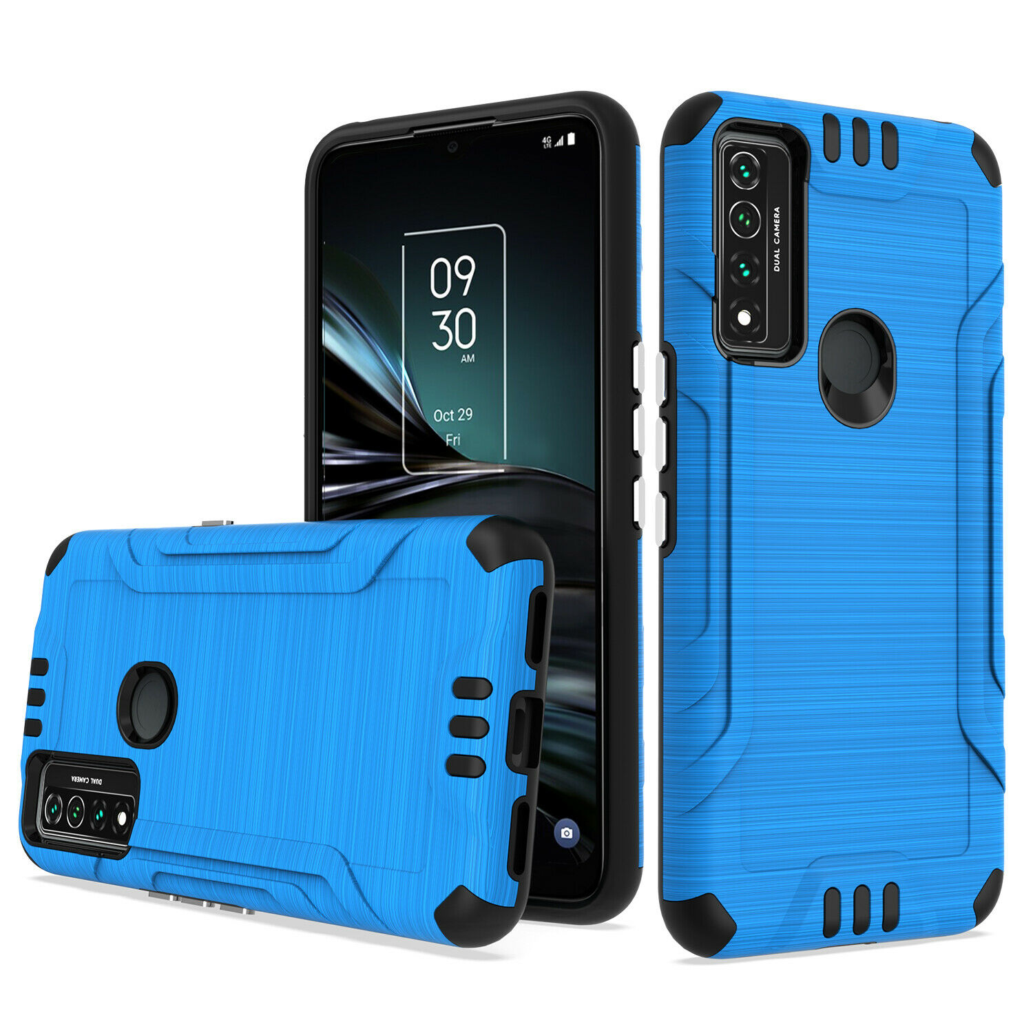 Kaleidio Case For TCL 4X 5G (T601DL) [Combat Armor] Brushed Metallic ...