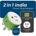 OREI Universal Power Adapter for India, Nepal, Maldives & Other ...
