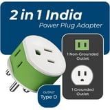 OREI Universal Power Adapter for India, Nepal, Maldives & Other ...