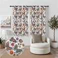 Butterfly and Flower Orange Pattern Blackout Curtains,Triple Weaved ...
