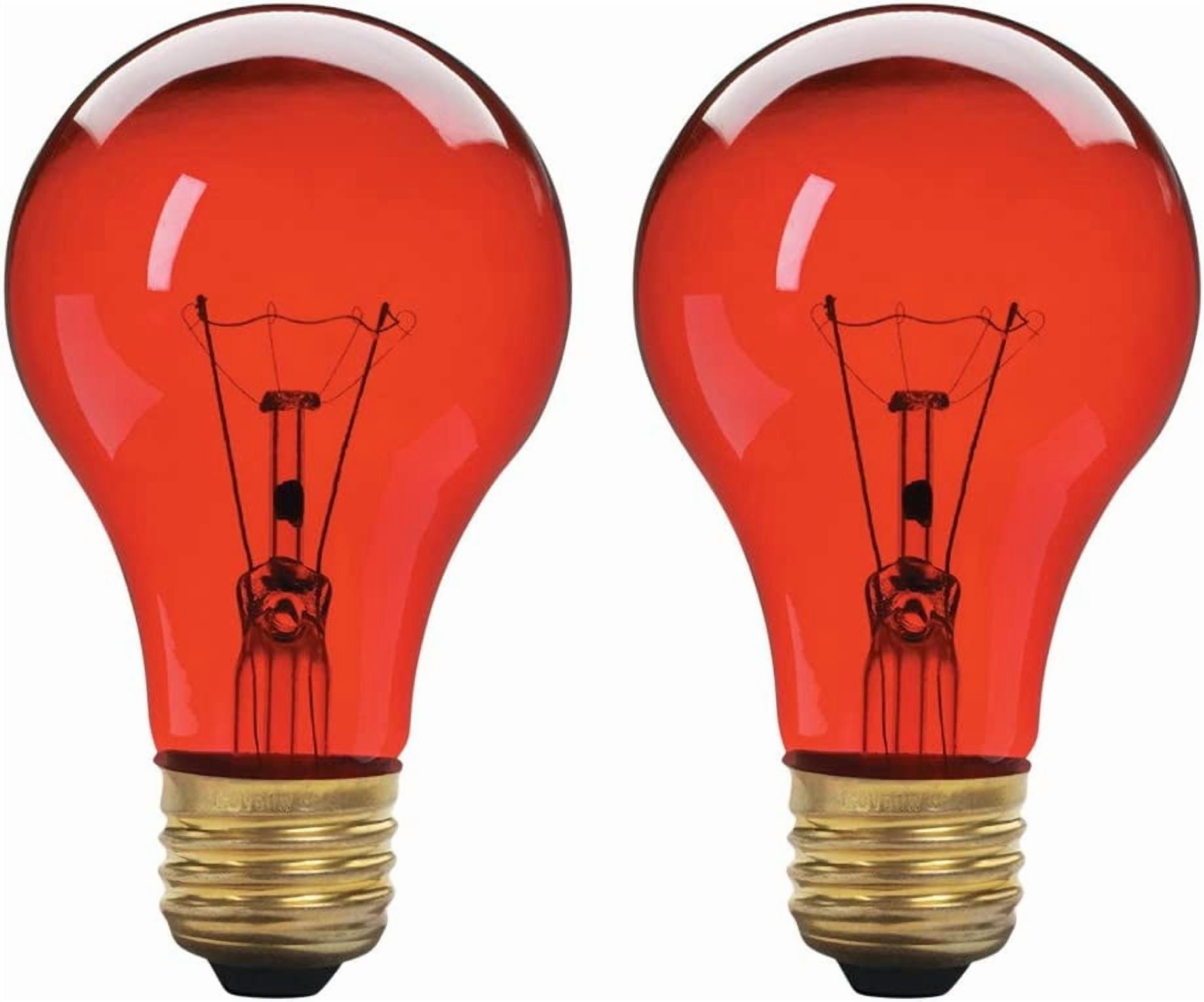 WWS-A19 Incandescent Colored Light Bulb, 60W, E26 Medium Base, 130V ...
